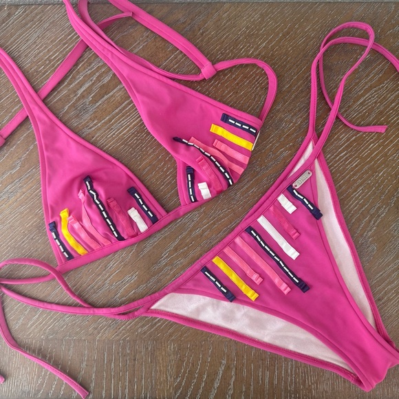Dior | Swim | Christian Dior Swimming Suit Bikini Fuchsia Embellished ...